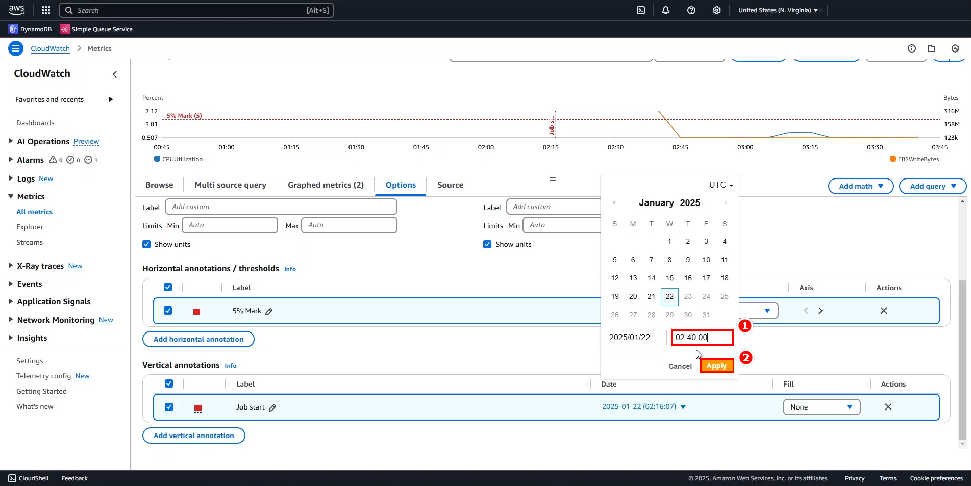 Viewing Metrics :: AWS Account Setup