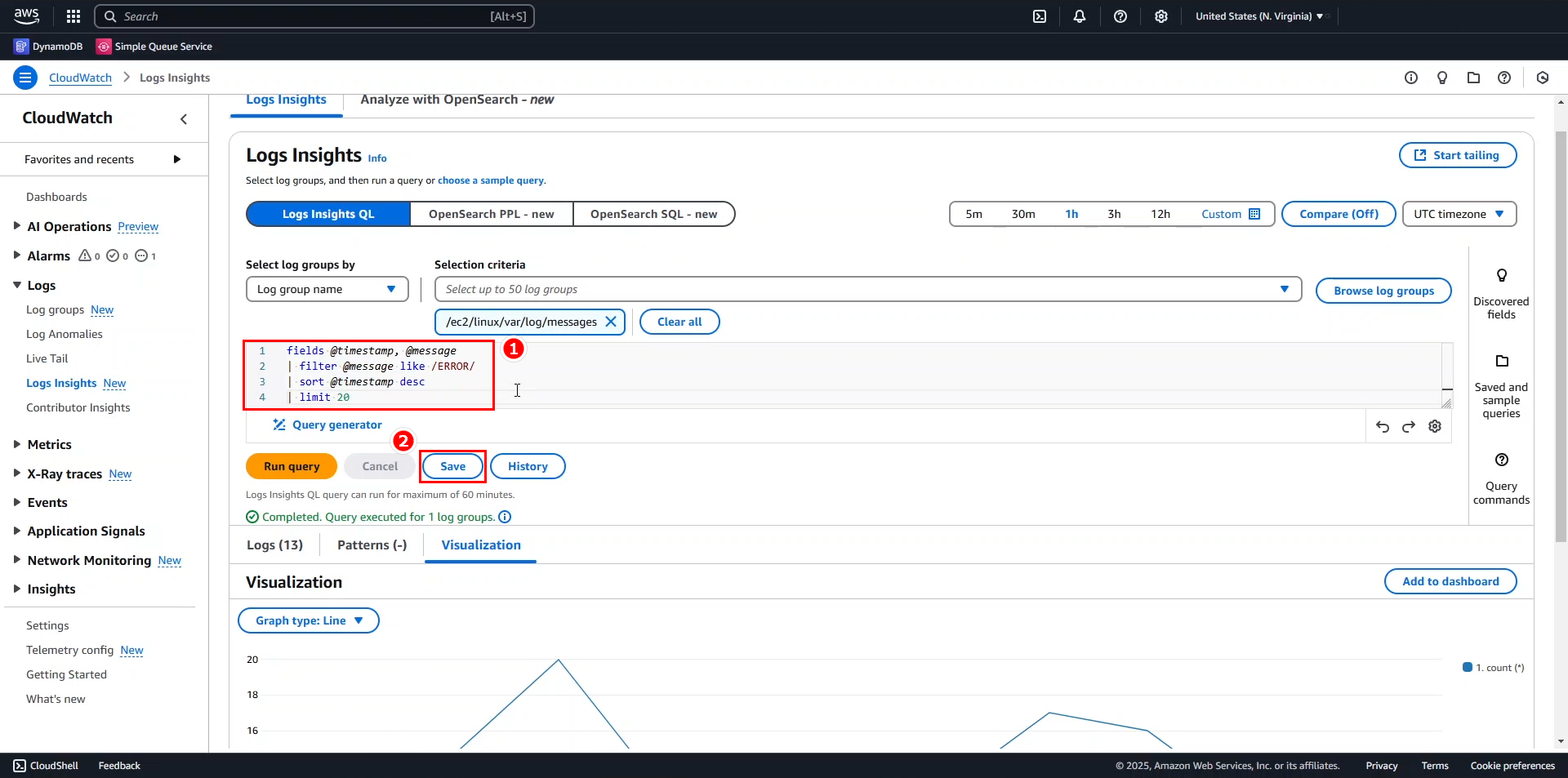 CloudWatch Logs Insights :: AWS Account Setup