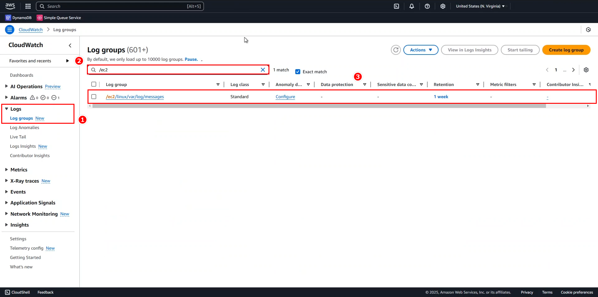 CloudWatch Metric Filter :: AWS Account Setup