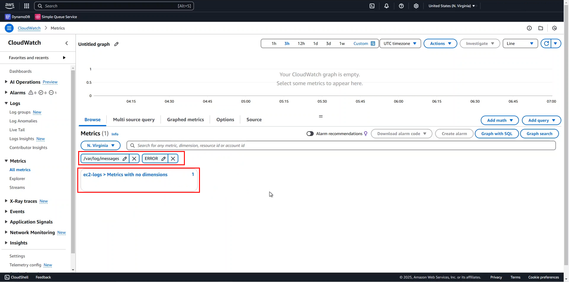 CloudWatch Metric Filter :: AWS Account Setup
